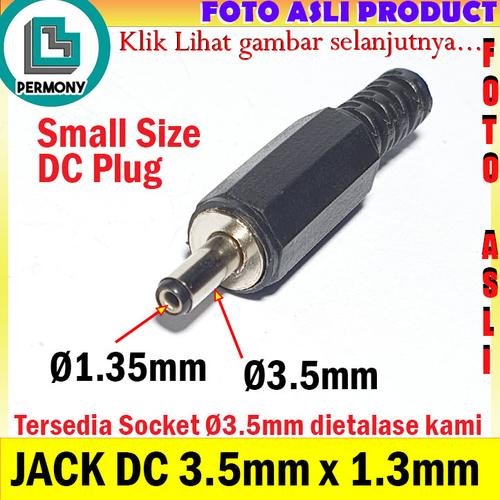 Jual jack dc 3.5mm x 1.3mm socket soket plug konector power supply ...
