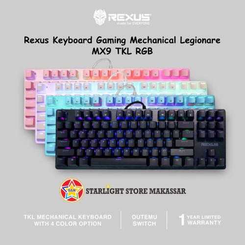 Jual Rexus Keyboard Gaming Mechanical Legionare MX9 TKL RGB - Hitam ...