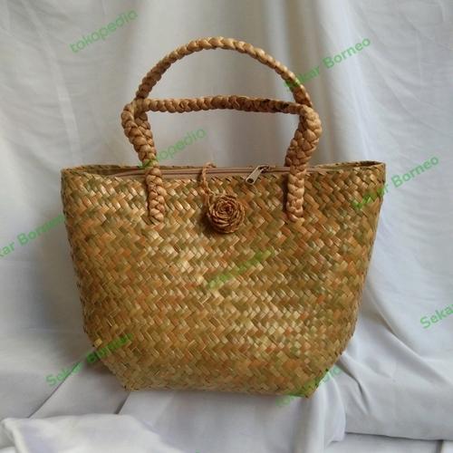 Jual Tas Anyaman Purun Resleting/Handcraft Purun/Anyaman Lokal - Kota ...
