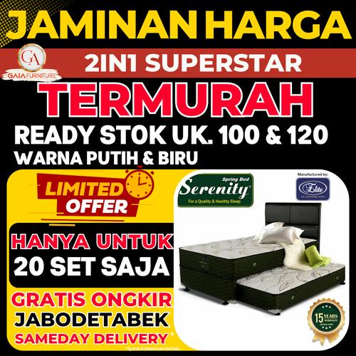 Jual Springbed Elite Serenity Superstar 2in1 kasur sorong / FULL SET ...