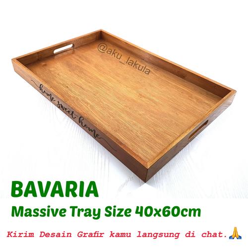 Jual FREE GRAFIR Nampan Besar 40x60cm Kayu Mahoni / Wooden Tray ...