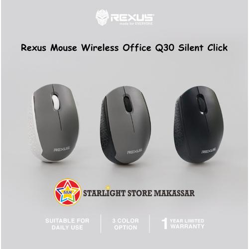 Jual Rexus Mouse Wireless Office Q30 Silent Click Hitam - Black - Kota ...