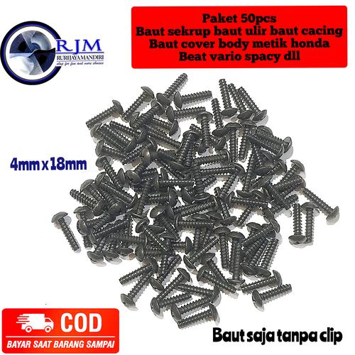Jual Paket 50pcs baut sekrup baut cacing baut cover body metik honda ...
