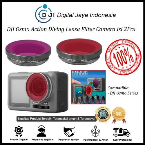 Jual DJI Osmo Action Diving Lensa Filter Camera Isi 2 Red/Ungu Lens ...