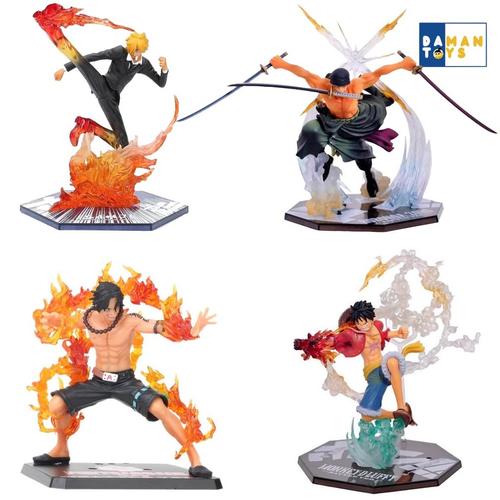 Jual Anime One Piece Roronoa Zoro Luffy Ace Boa Sanji shanks sabo PVC ...