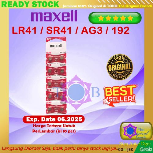 Jual Baterai LR41 SR41 AG3 MAXELL 1.5V Battery - Jakarta Utara - The Original Brands | Tokopedia