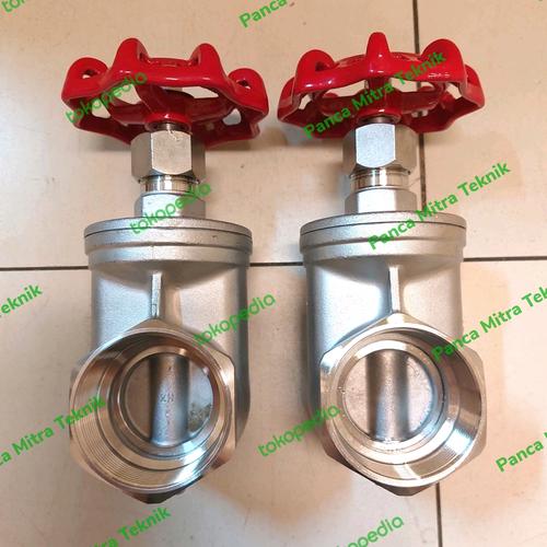 Jual Gate Valve Stainless Steel 316 Drat 2" inch / CF8M 200 PSI ...
