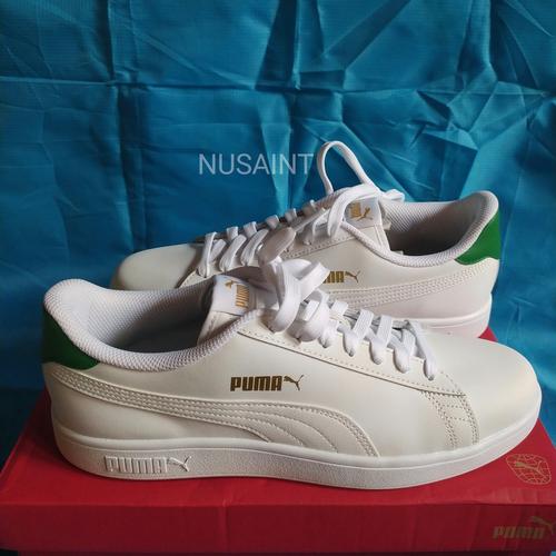Jual Sepatu Casual Sneakers PUMA SMASH V2 L WHITE GREEN size 46 - 46 ...