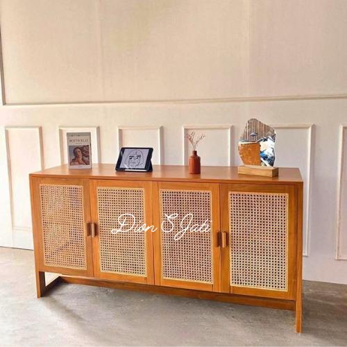 Jual bufet rattan kombinasi kayu jati minimalis - Kab. Jepara - Dion S ...