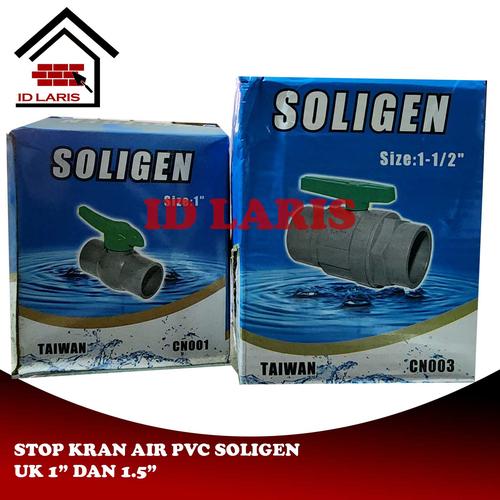 Jual STOP KRAN PVC SOLIGEN 1 INCH 1.5 IN / STOP KRAN AIR PVC - Jakarta ...