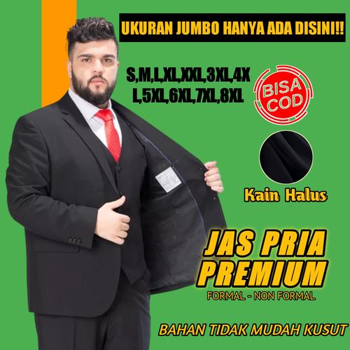 Jual JAS HITAM SIZE JUMBO / JAS PRIA UKURAN BESAR / JAS NIKAH UKURAN ...