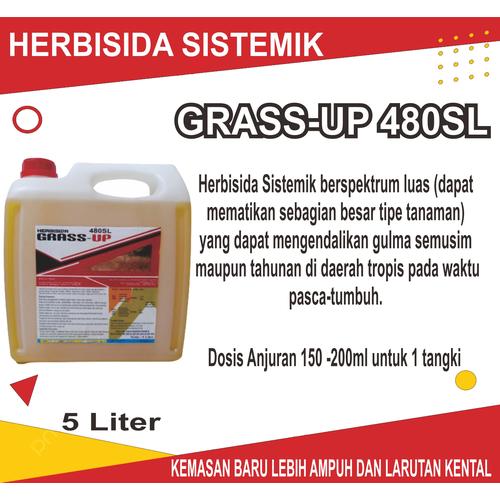 Jual Herbisida Glifosat GRASS-UP 480SL 5Liter Obat Racun Rumput ...