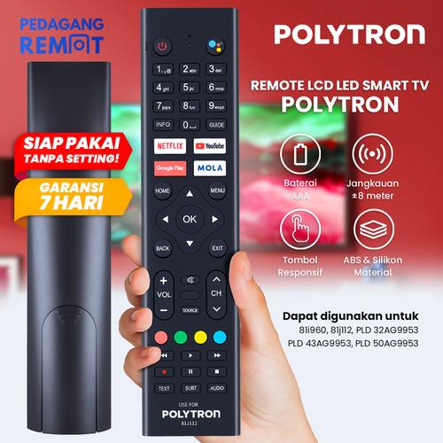 Promo Remot Remote TV Polytron LCD LED Android Smart TV 81i960 PLD ...