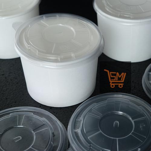 Jual Paper bowl polos+tutup,merk NESTO uk 500/650/800 ml (1 pak isi 25 ...