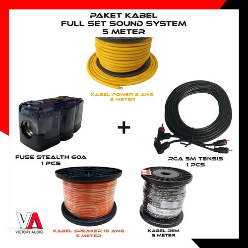 Jual Paket Kabel untuk Audio Mobil Full Set Kabel Instalasi Sound Syste ...