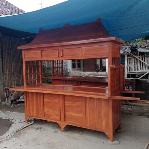 Jual ready gerobak/rombong angkringan jumbo atap joglo full kayu jati ...