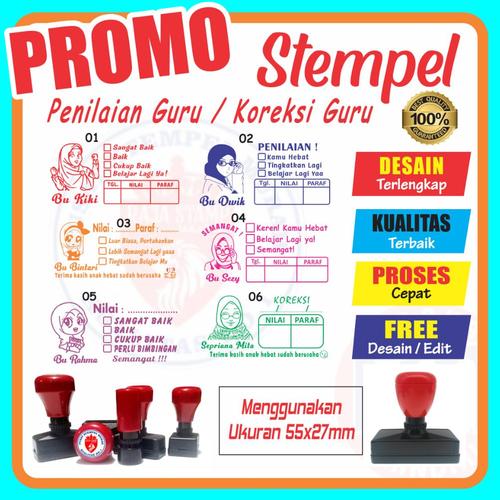 Jual Stempel Nilai Guru / Penilaian / Koreksi / Checked / Reward ...