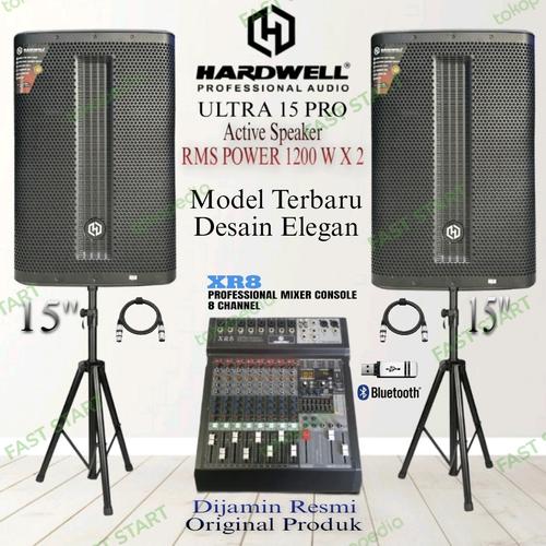 Jual Paket Sound System Aktif Speaker HARDWELL ULTRA 15 PRO Mixer XR-8 ...