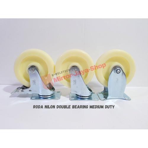 Jual Roda Nylon Medium Duty TIPE Hidup Mati Rem 5 inci Roda Nilon 5 ...