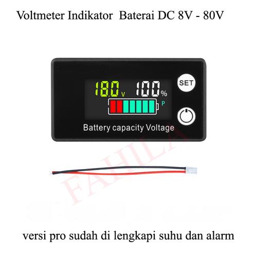 Jual Voltmeter Indikator Kapasitas Baterai DC 8V - 80V - Kab. Bogor - Fahilacom | Tokopedia