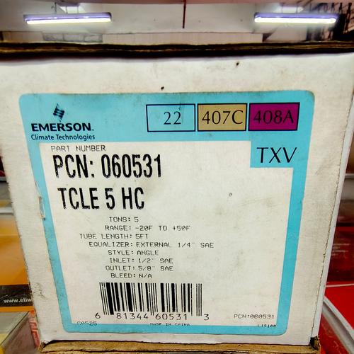 Jual Emerson Thermo-Expansion valve TCLE 5 HC for R22 / R407c / 5 tons ...