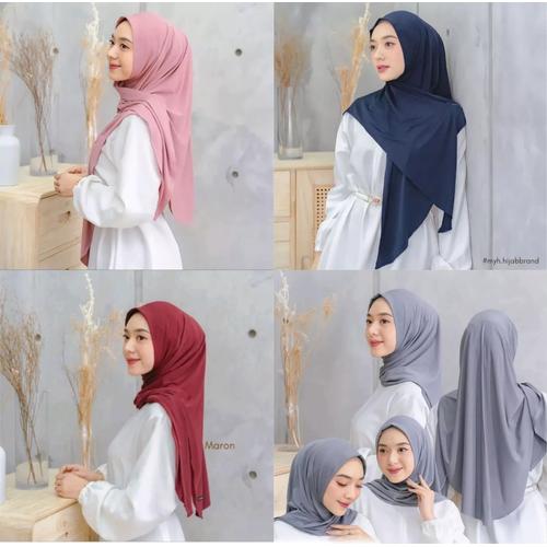 Promo KERUDUNG PASHMINA INSTAN JILBAB SEGITIGA PRAKTIS HIJAB JERSEY ...