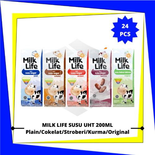 Jual Susu Milk Life UHT Varian Rasa 200ml x 24 pcs (1 Karton) - Mix 5 ...