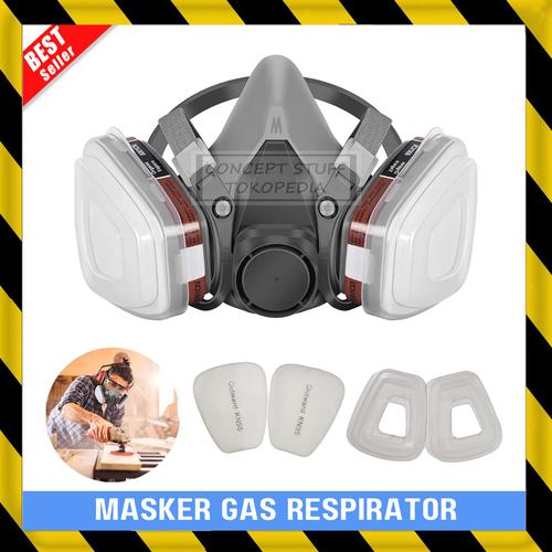 Jual SAFETY MASK MASKER GAS RESPIRATOR UNTUK LAB NGECAT CAT ANTI DEBU ...