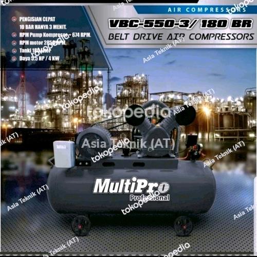 Jual Kompresor Listrik 5.5 Hp 3 phase Multipro Vbc 550- 3 / Vbc550-3 ...