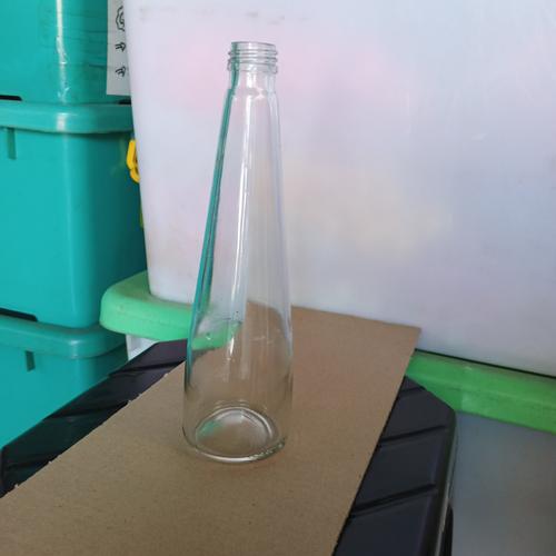 Jual Botol kaca kerucut 350ml bening. Botol minuman soda, Syrup, herbal ...