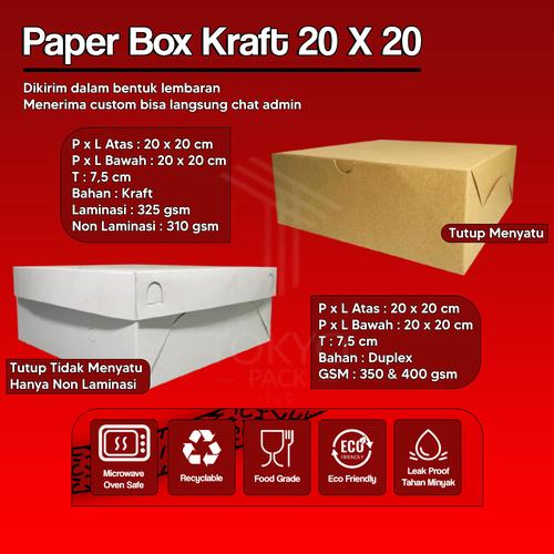 Jual DUS NASI 20X20 /KATERING BOX/DUS KATERING TEBAL - MnyatuRenda(NL ...