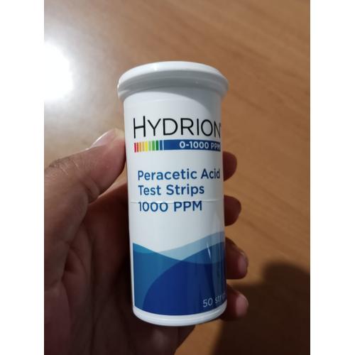 Jual Hydrion Peracetic Acid (PAA) test strip 0-1000 PPM (PAA-1000 ...