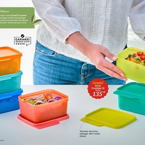 Jual small cozy nest tupperware, wadaj penyimpan sayur, Makanan, bumbu ...