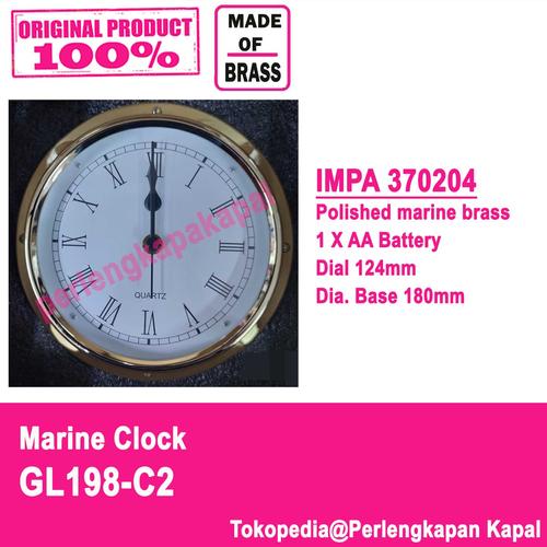 Jual Marine Clock 8 inchi / Jam Kapal Kuningan IMPA 370204 - Jakarta ...