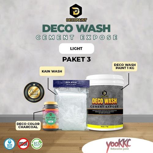 Jual Deco Wash Paint - Cat Deco Wash Cement Expose Light (Paket isi 3 ...