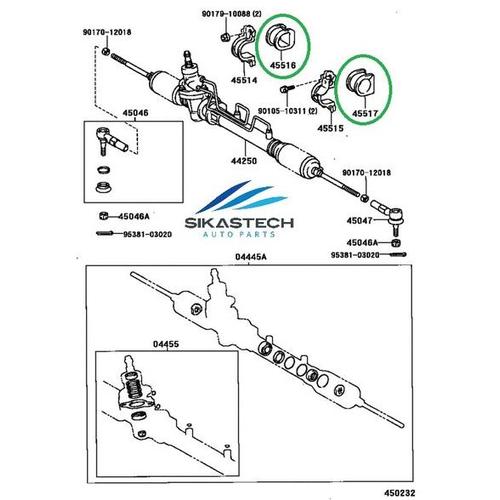 Jual STEERING RACK GROMMET - KARET DUDUKAN RACK STEER SET TOYOTA ...