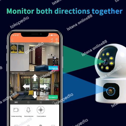 Jual CCTV V380 SMART WIFI DUAL KAMERA LENSA COLOVU WIRELESS IPCAM ...
