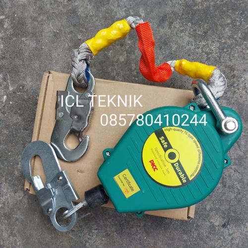 Jual Fall Arrester Retractable Lifeline 150 kg 15 Meter Hook Kecil ...