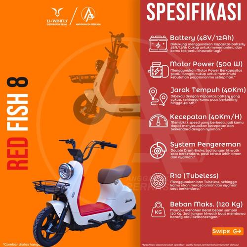 Jual Sepeda listrik uwinfly Redfish 8 RF8 - Jakarta Timur - toko sepeda ...