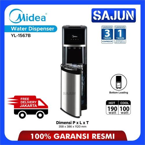 Promo Midea YL1567B Dispenser Air Galon Bawah Hot Normal Cold YL-1567B ...