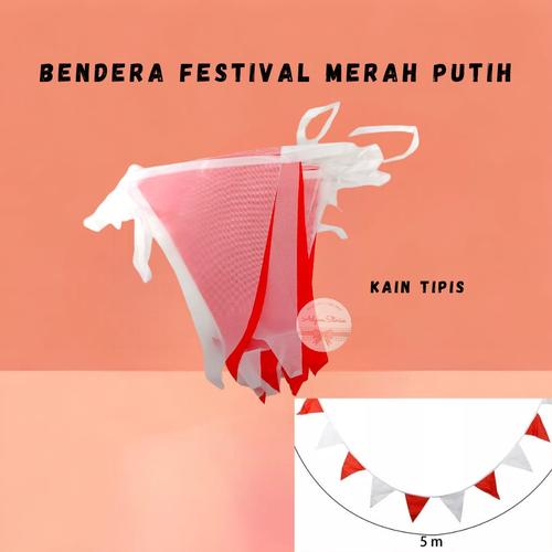 Jual Bendera Segitiga Merah Putih / Bendera Festival segitiga Merah ...