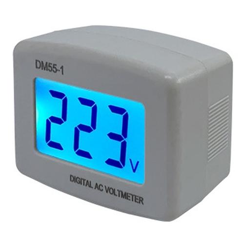 Jual Voltmeter Digital Colok DM55-1 AC 80-300V Voltage Stop Kontak ...