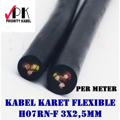 Jual Kabel Karet Fleksibel PEGASUS KABEL H07RN-F 3x2,5 3x2.5mm (PER METER) - Jakarta Barat ...