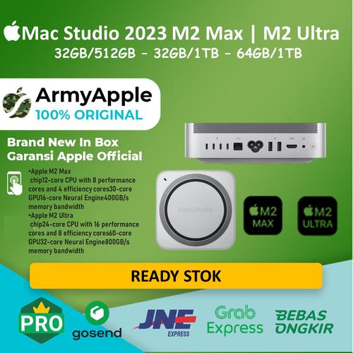 Jual Apple Mac Studio 2023 M2 Max Ultra Chip 32 64 96 RAM 512GB 1TB 2TB ...