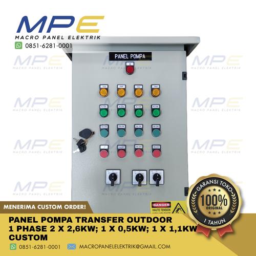 Jual Panel Pompa Transfer Outdoor 1 Phase 2x2,6kW 1x 0,5kW 1x1,1kW ...