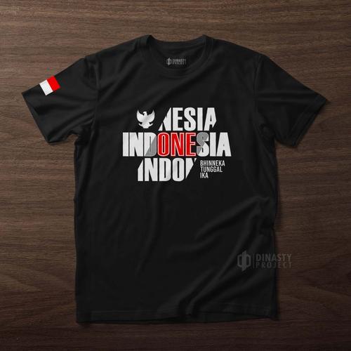 Jual Kaos Indonesia Bhinneka Tunggal Ika | Dinasty Project - Hitam, XL ...