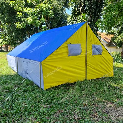 Jual Tenda pramuka 3x4 - Biru-kuning, kain tnpa tiang - Kota Cimahi ...