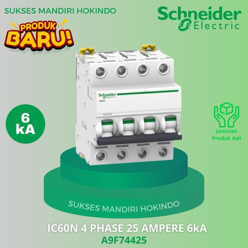 Jual MCB 4p 25a 4 Phase 25 Ampere Original SNI Schneider IC60N 4Pas 25Amper - Jakarta Pusat ...