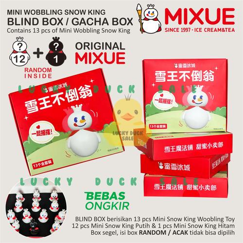 Jual MIXUE Blind Box Mini Snow King Tumbler Toy Gacha Figurine ...
