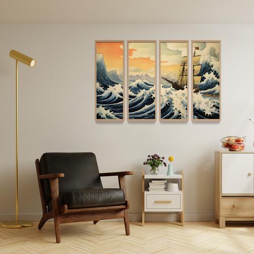 Promo Lukisan Print Kanvas Panel Jepang untuk Dekorasi Dinding Rumah ...